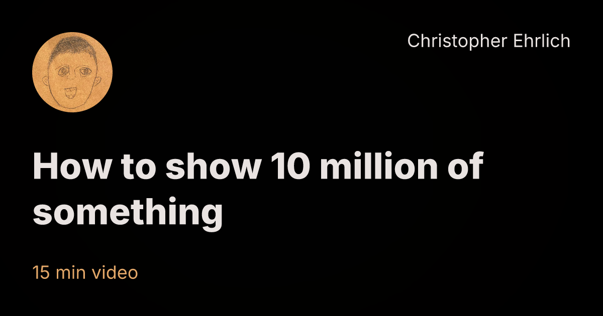 How to show 10 million of something